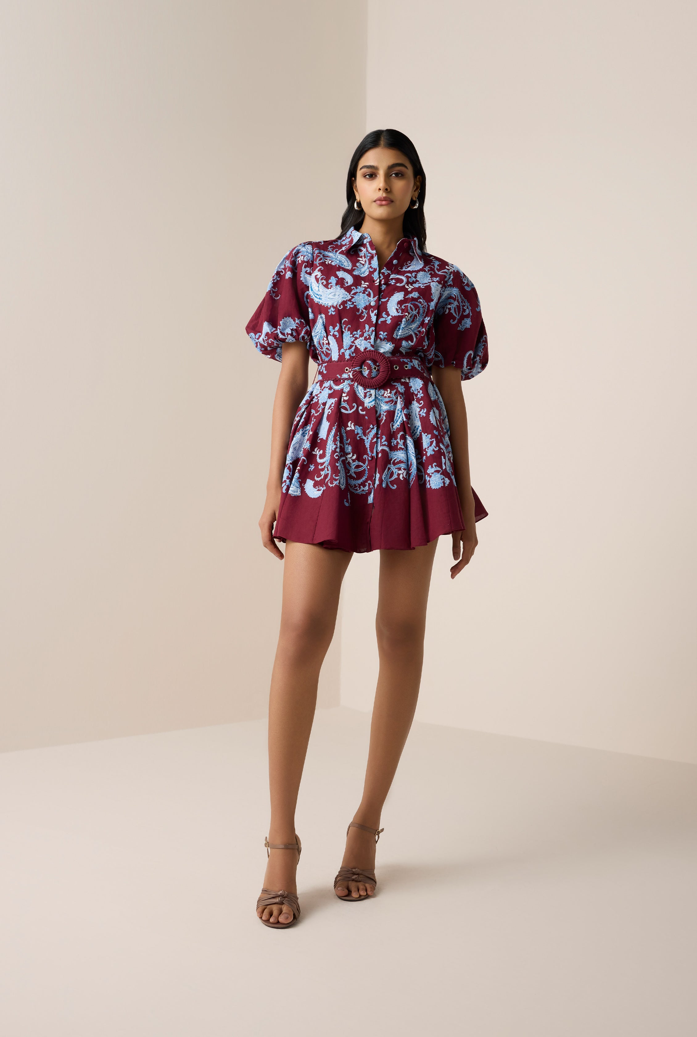 Hiba Collared Mini Dress – Hemant & Nandita - India