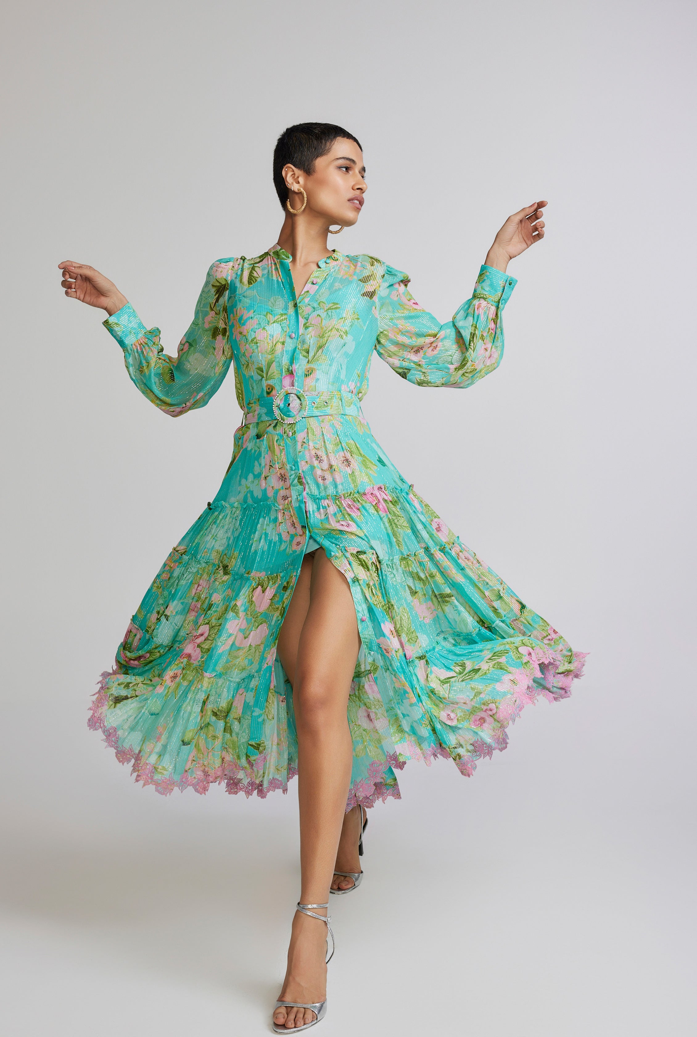 Azra Long Shirt Dress – Hemant & Nandita - India