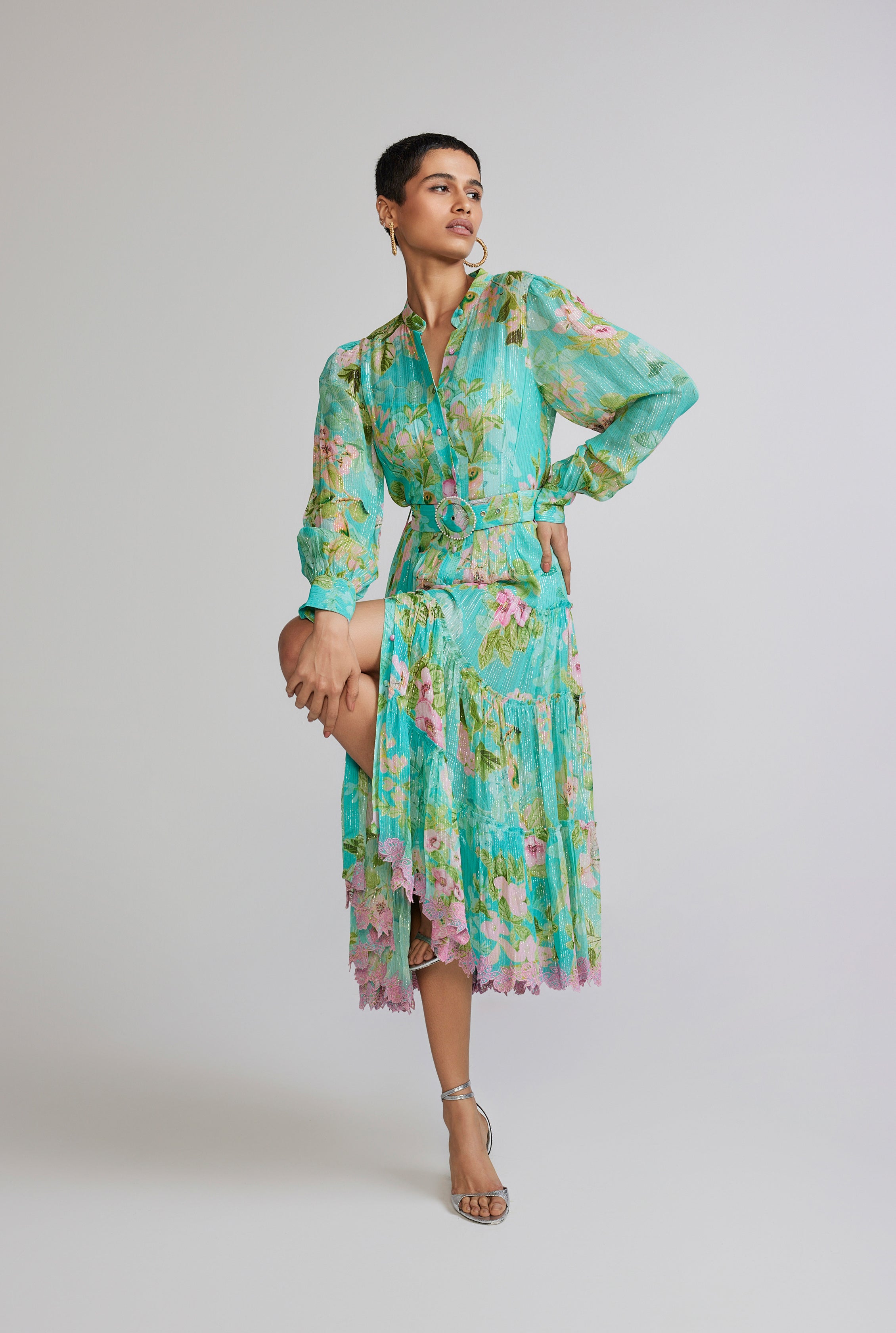 Azra Long Shirt Dress – Hemant & Nandita - India